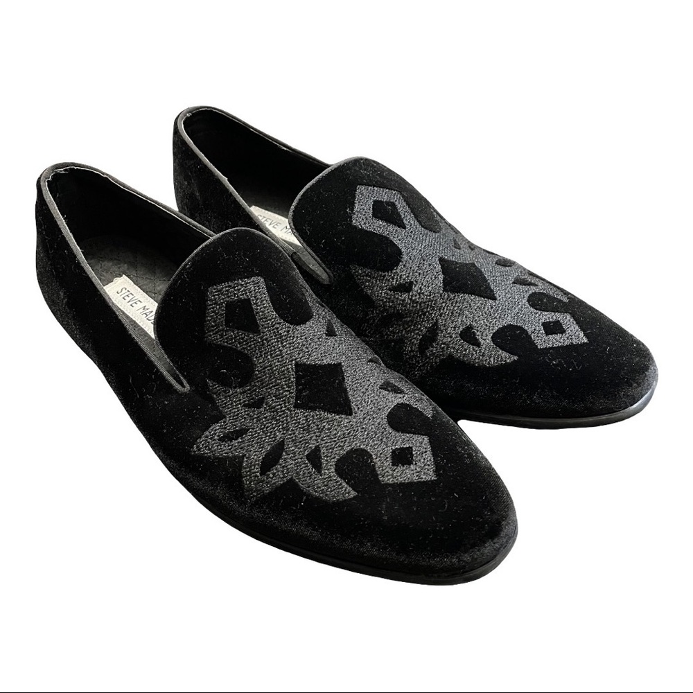 Steve Madden Men’s Lorax Black Velvet Smoking Loafer … - Gem